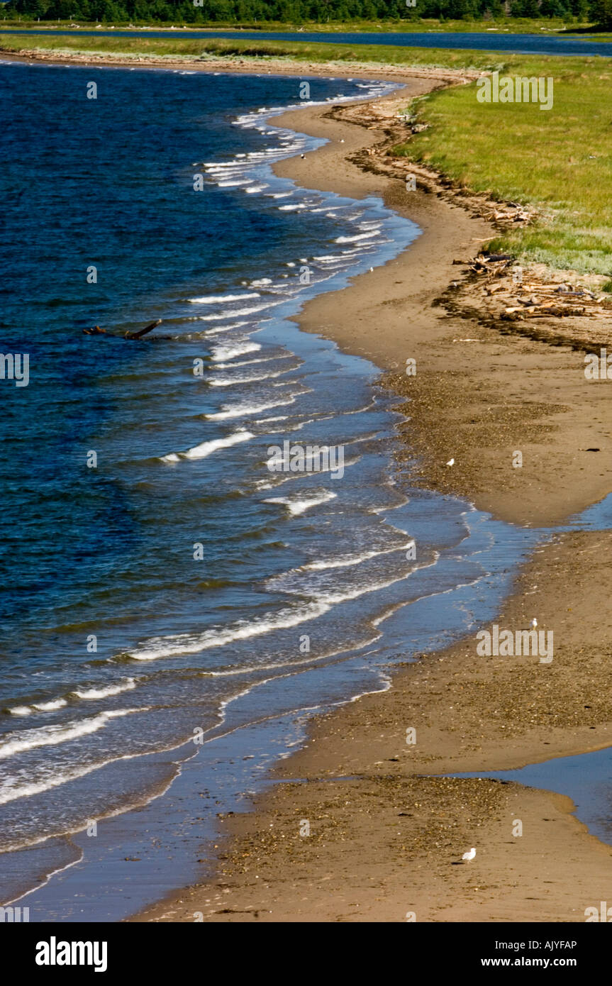 Sandbar and waves, Ile Miscou, NB New Brunswick, Canada Stock Photo - Alamy