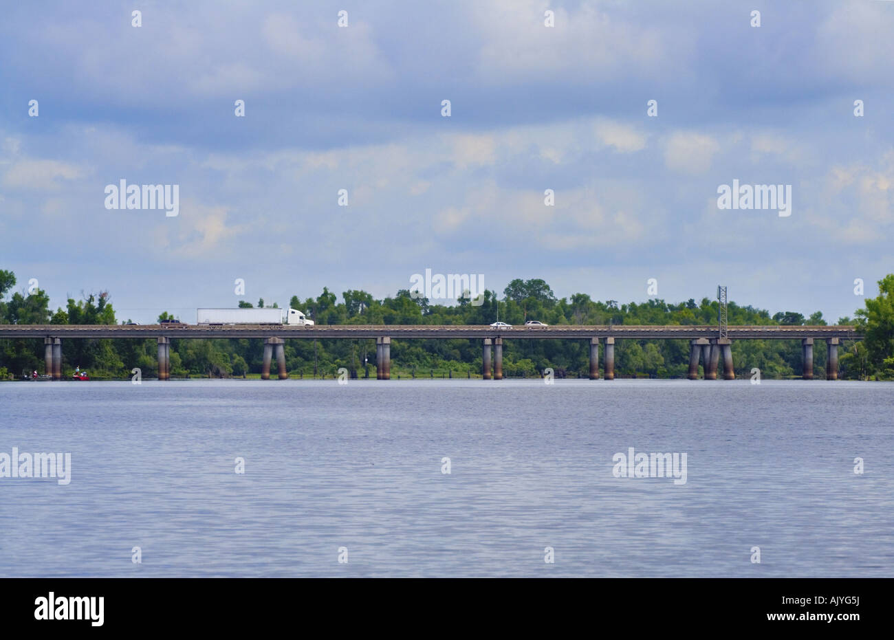 Interstate 10 elevated highway over Atchafalaya basin Near Henderson ...