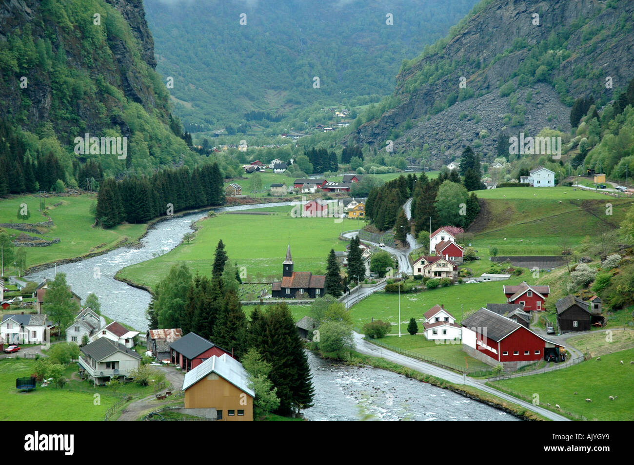 Flam Village, Norway Stock Photo - Alamy