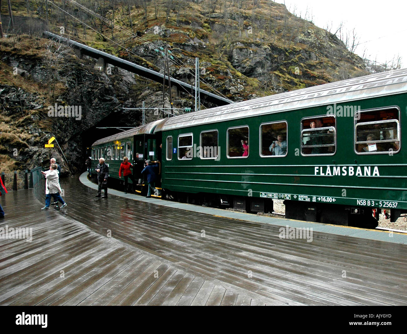 Flamsbana train, Norway in a nutshell Stock Photo - Alamy