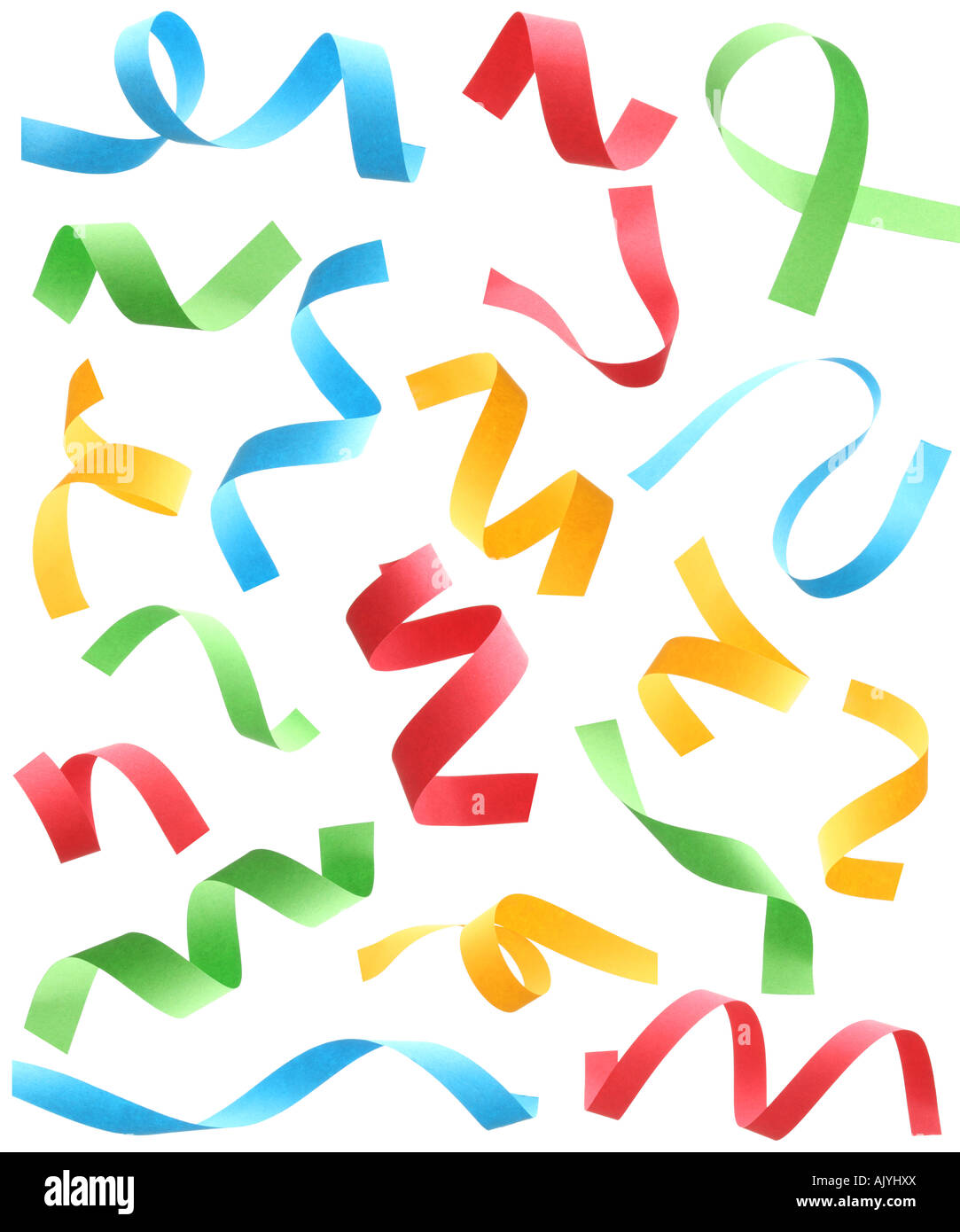 flying colorful paper scrip Stock Photo - Alamy