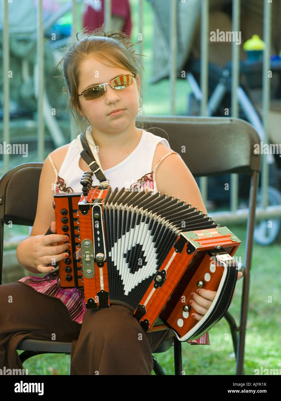 Cajun music jam session at Girard Park during Festival Acadien ...