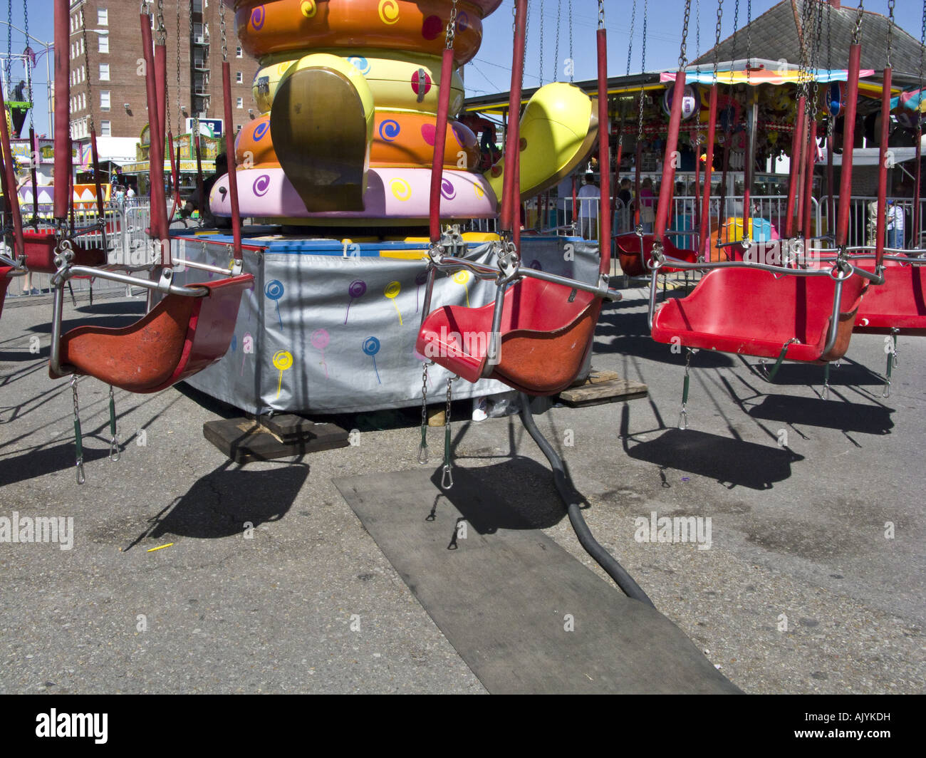 Deserted fairground ride hi-res stock photography and images - Alamy
