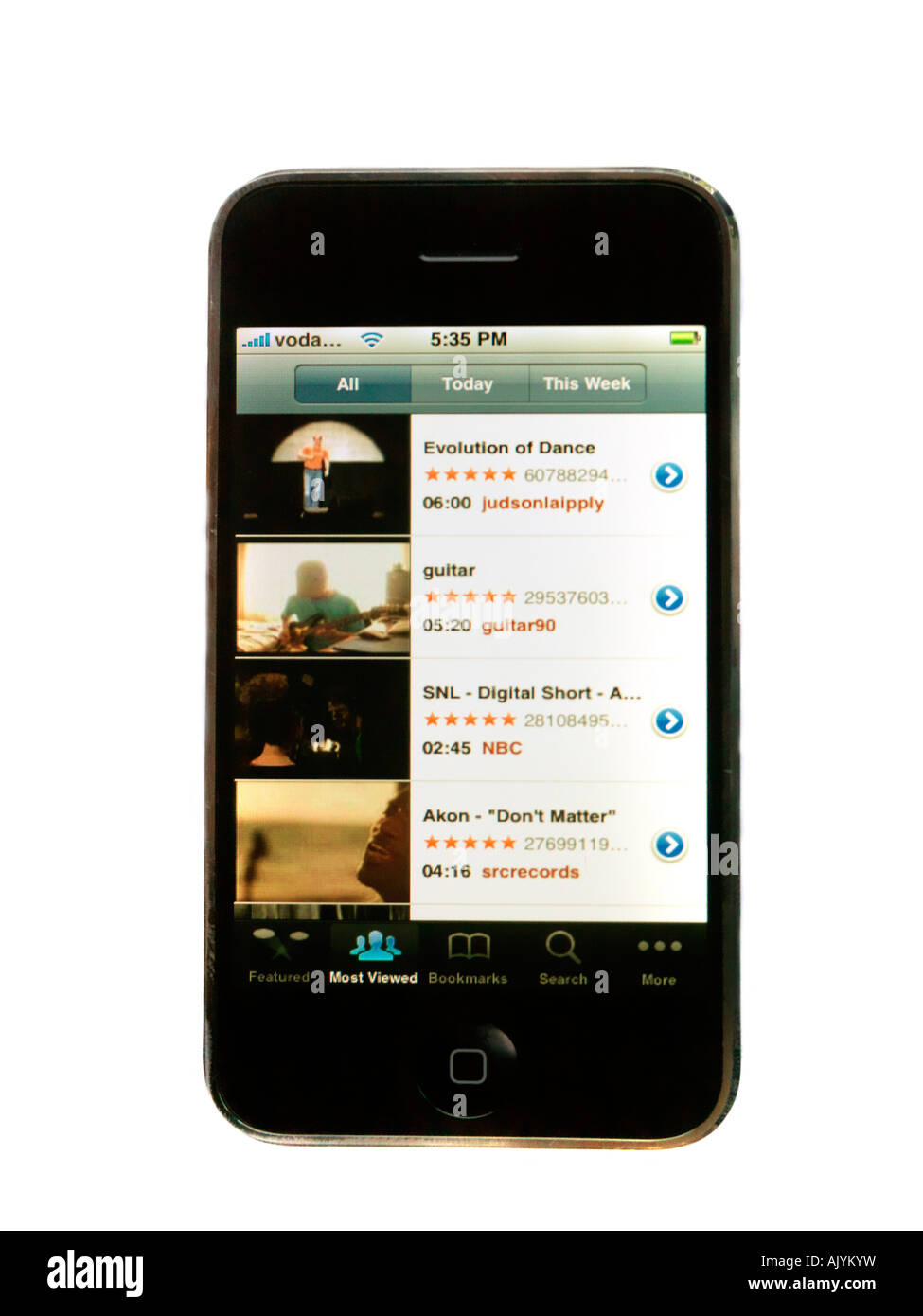 Youtube phone not screen not page Cut Out Stock Images & Pictures - Alamy