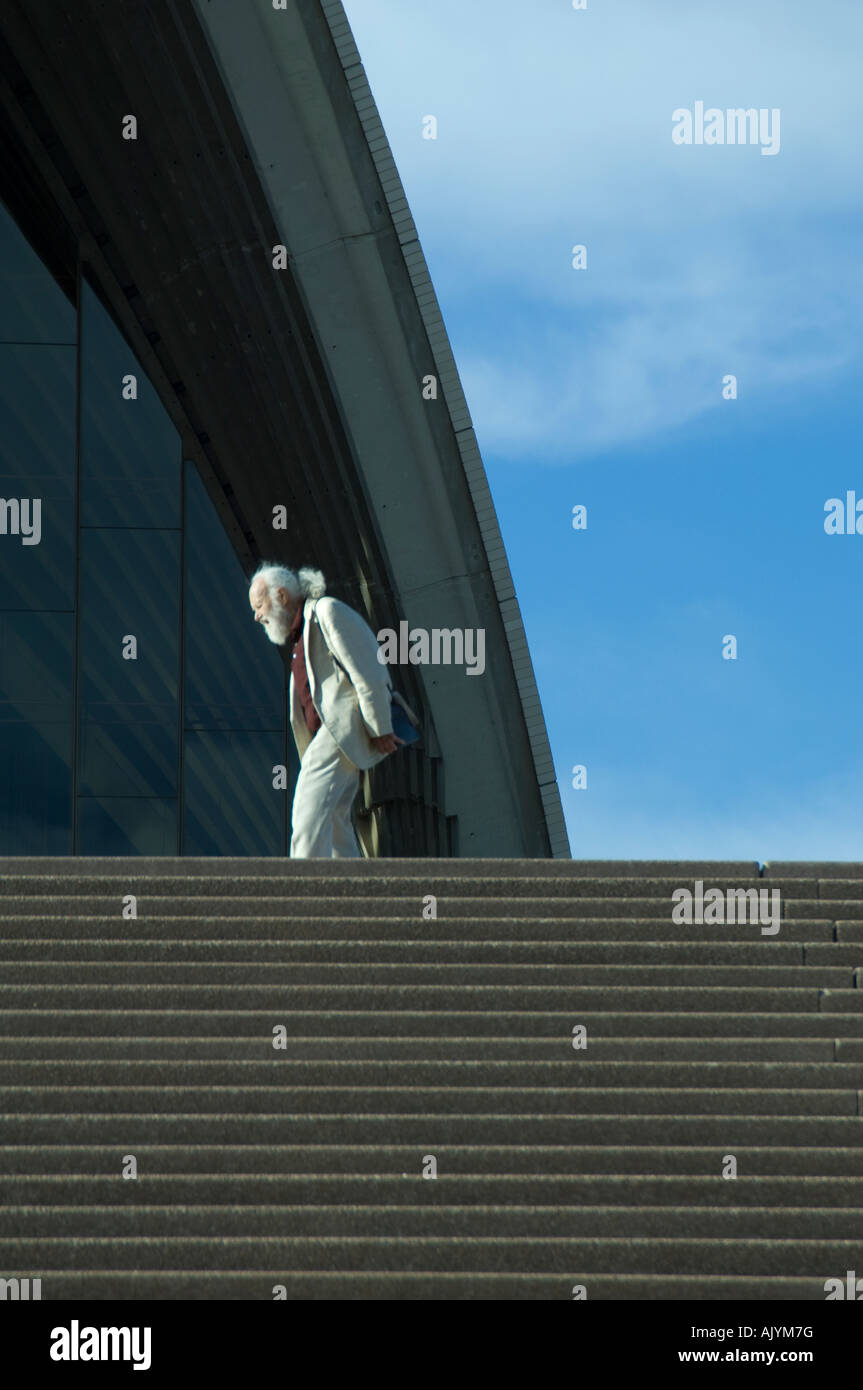 An old man at the Opera House, Sydney Stock Photo - Alamy