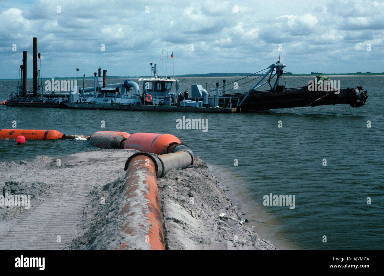 Dike construction / Deichbau Stock Photo - Alamy