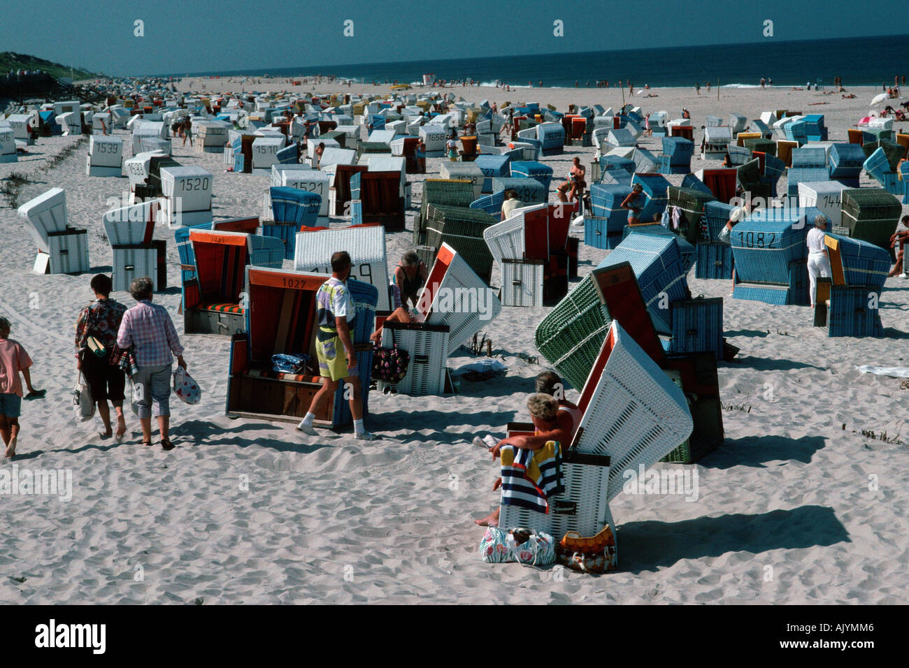 Wicker Beach Chair / Sylt / Strandkorb / Strandkoerbe Stock Photo - Alamy