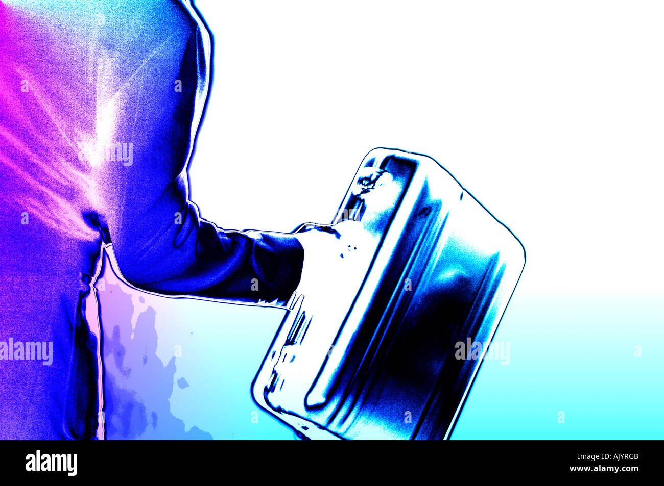 abstract view of business man with briefcase walking Stock Photo - Alamy