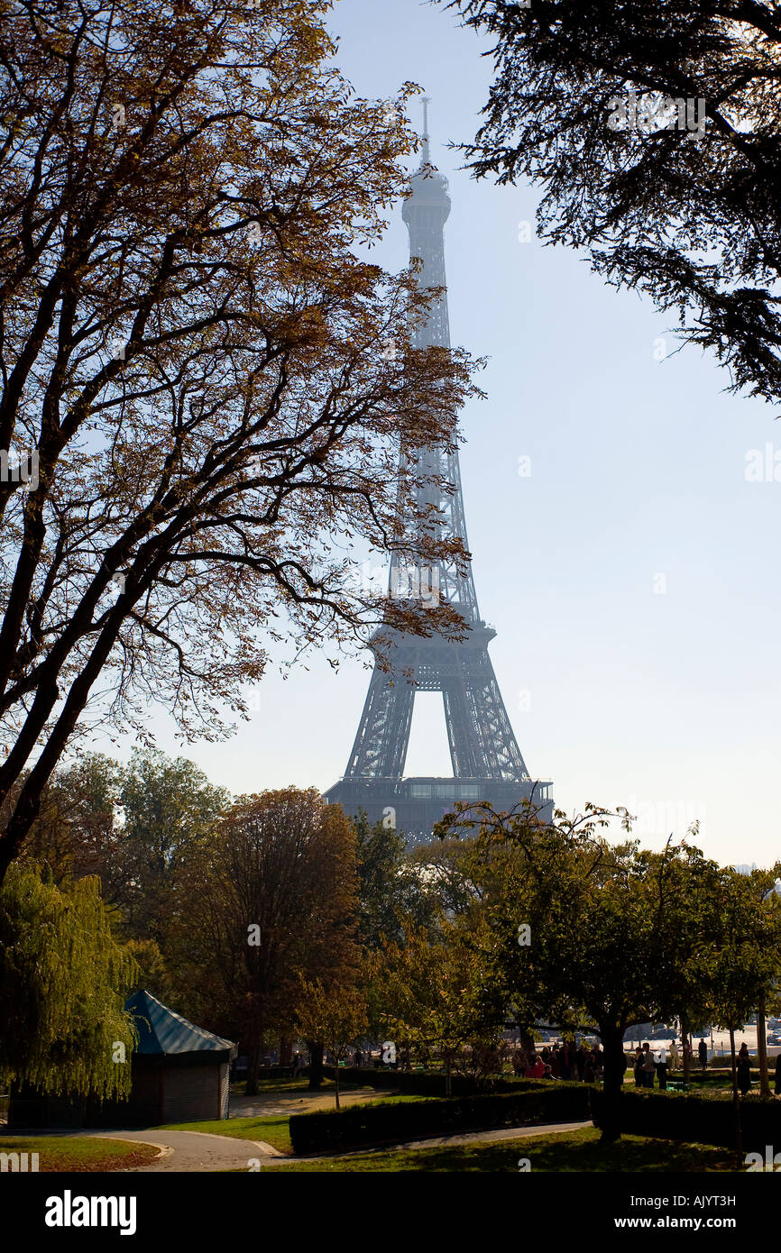 Eiffel Tower Paris France Europe portrait vertical Stock Photo - Alamy