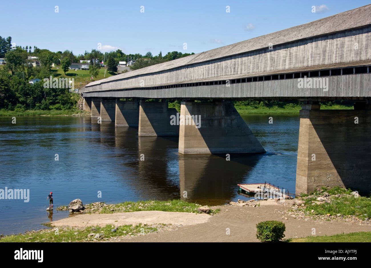 Hartland covered bridge- World's longest, Hartland, NB New Brunswick ...