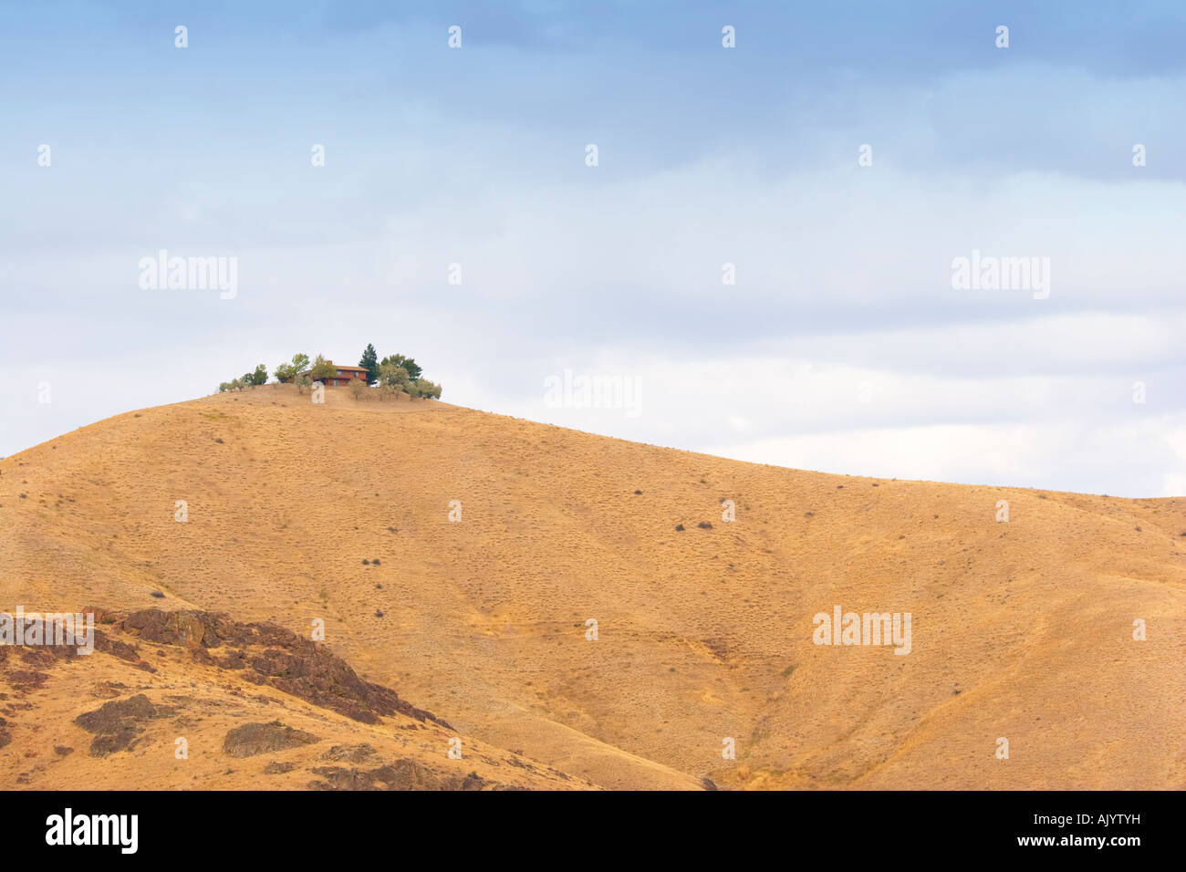Large expensive house on a hill top Stock Photo - Alamy