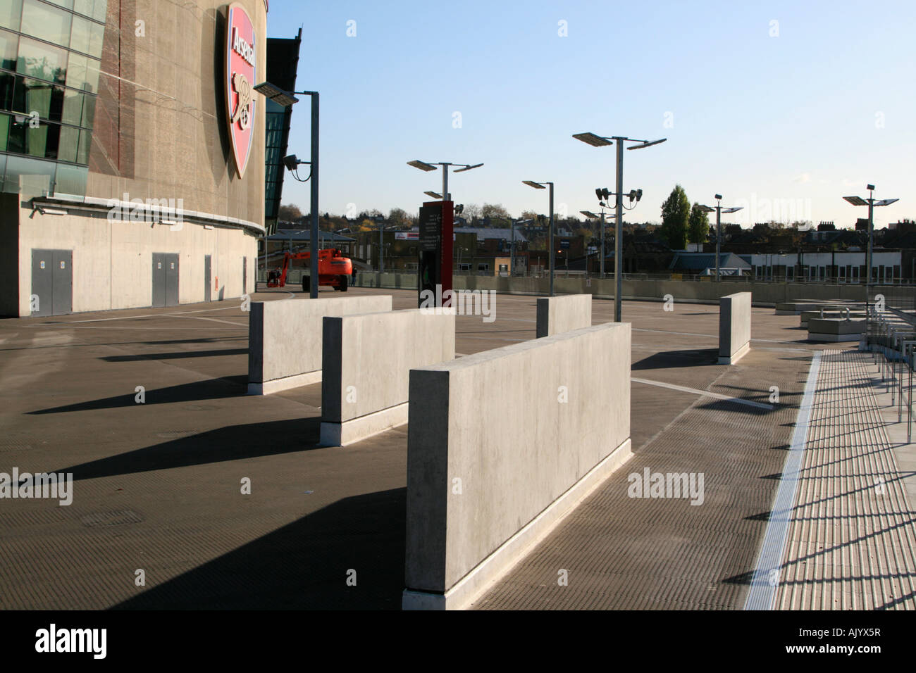 concrete crowd barriers arsenal emirates stadium highbury london ...