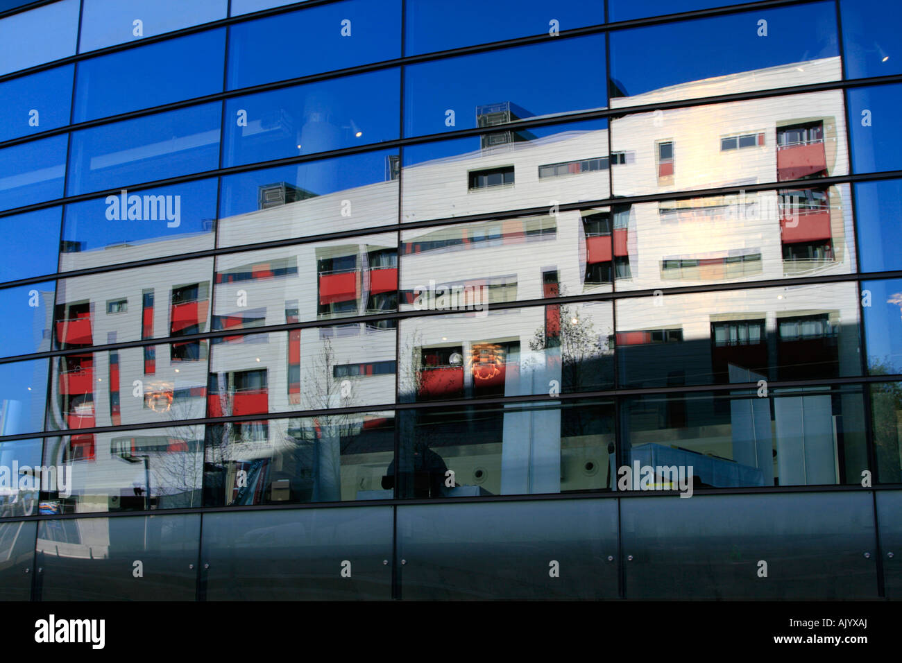 new build reflections in arsenal emirates stadium highbury london ...