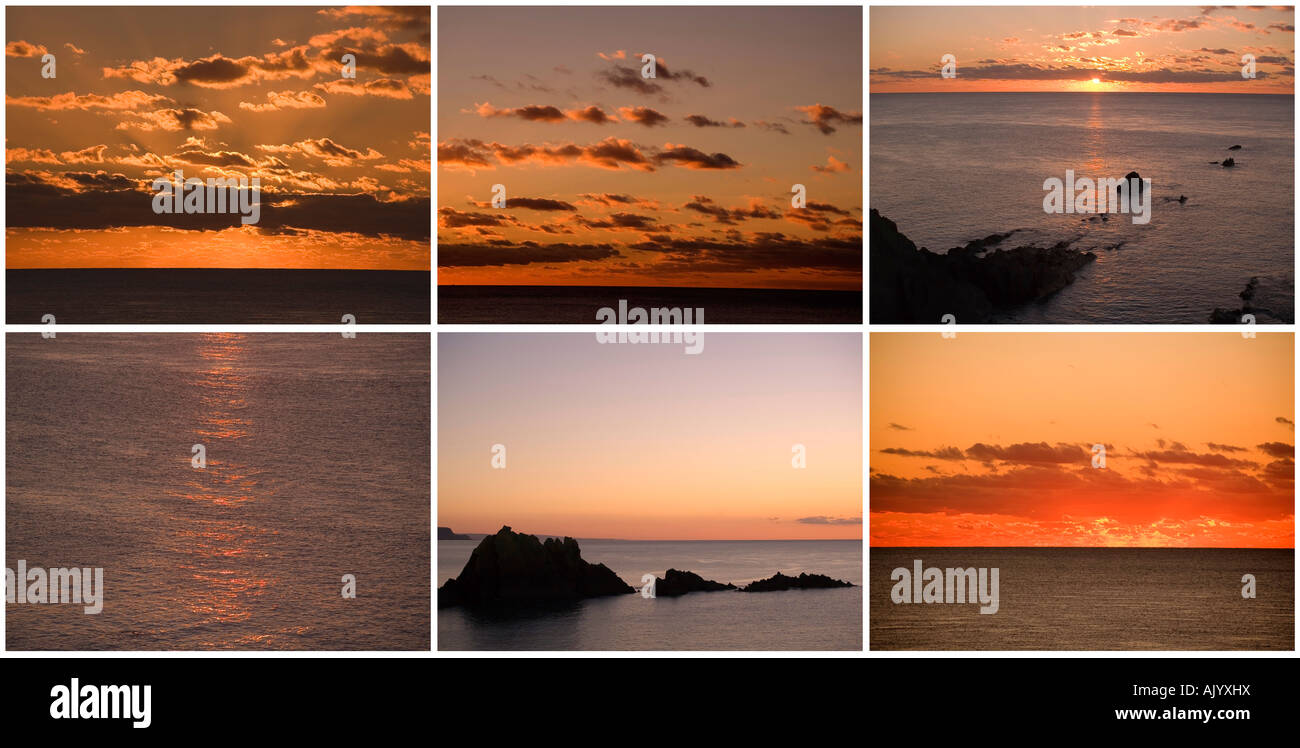 Sunsets collage hi-res stock photography and images - Alamy