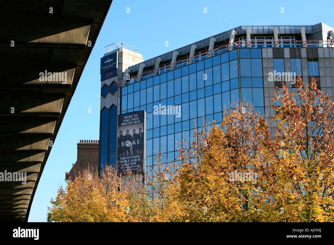 underside of concrete bridge hammersmith flyover apollo london england ...