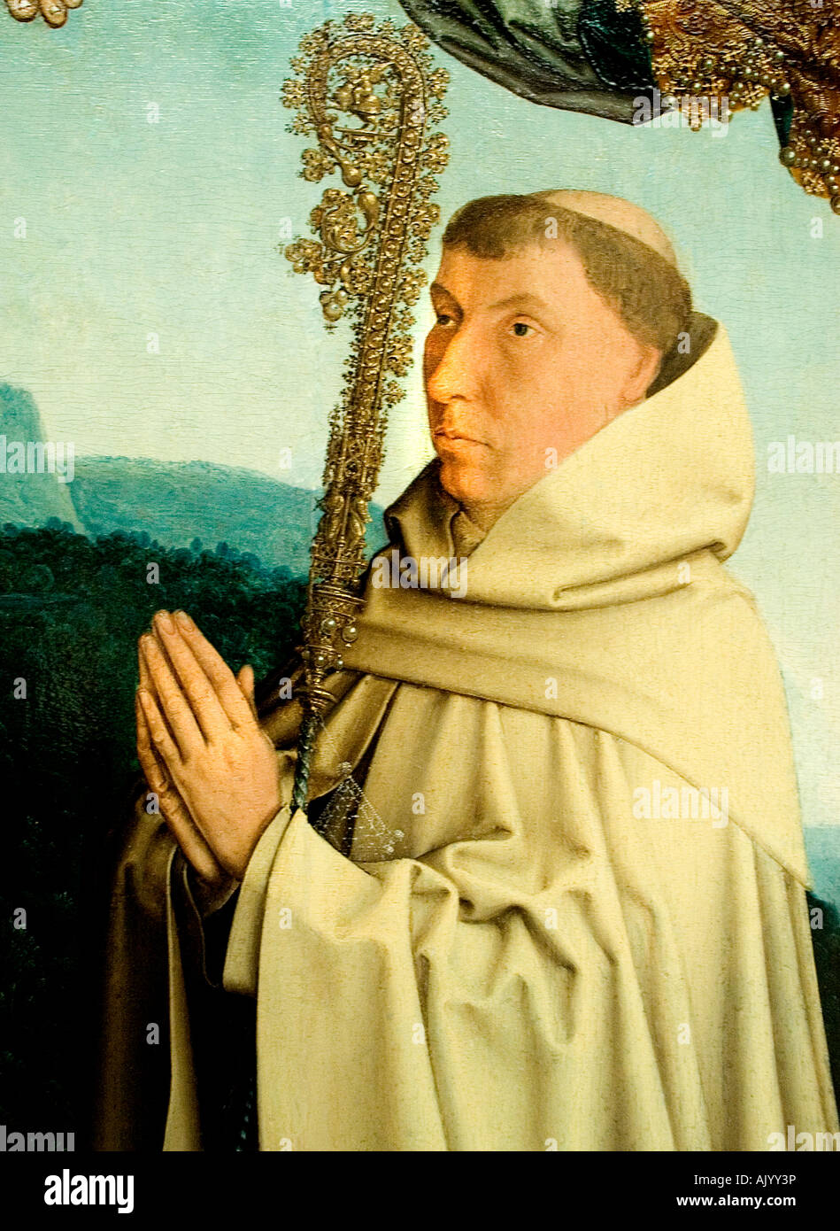 Master Jan van Dornicke 1518 triptych abbey of Dielegem Stock Photo - Alamy