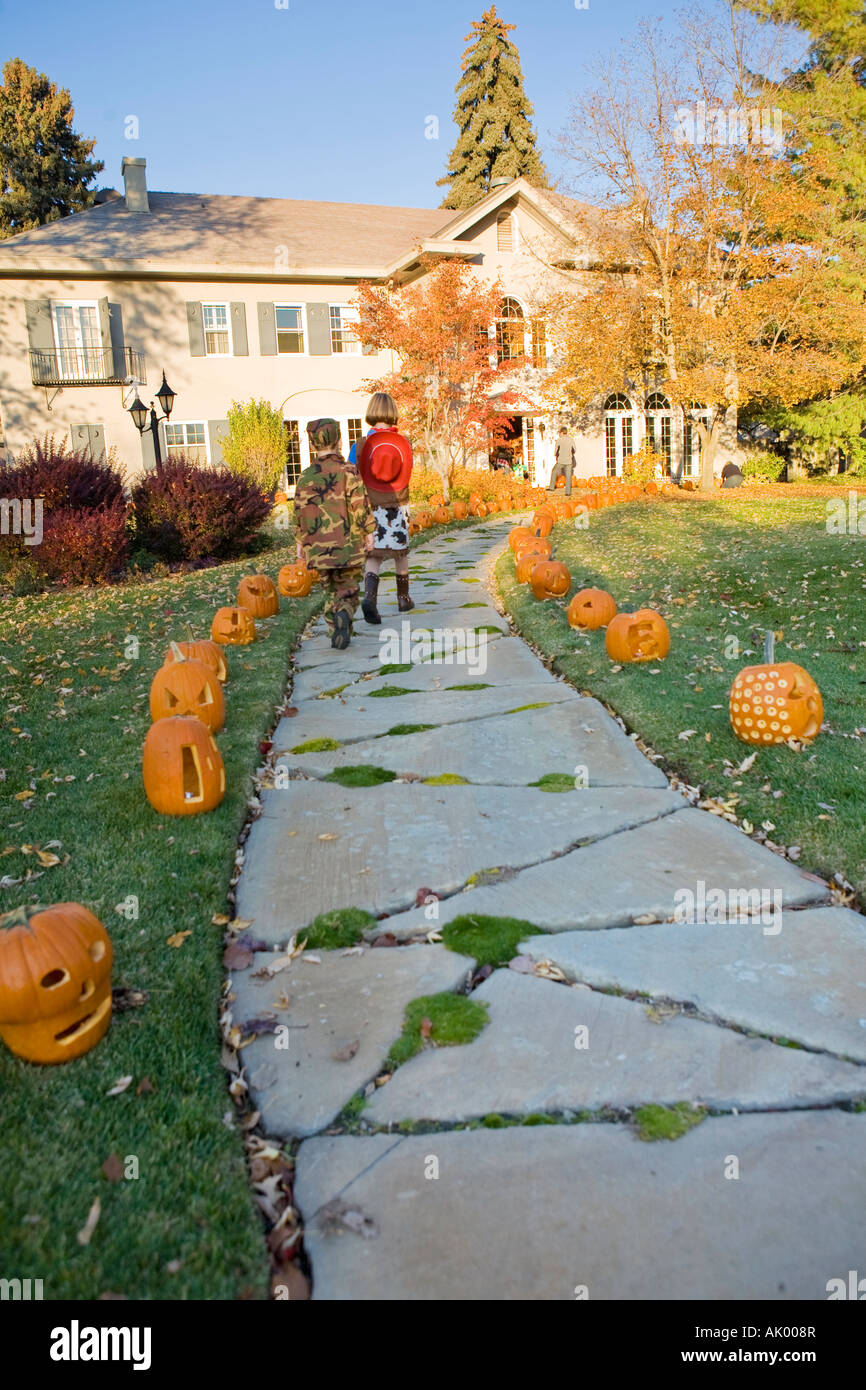 Trick treaters house decorated hi-res stock photography and images - Alamy