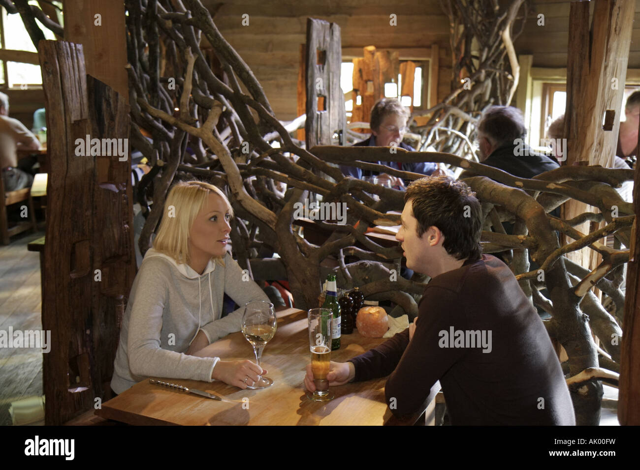 UK England Northumberland,Alnwick,The Alnwick Garden,Treehouse ...