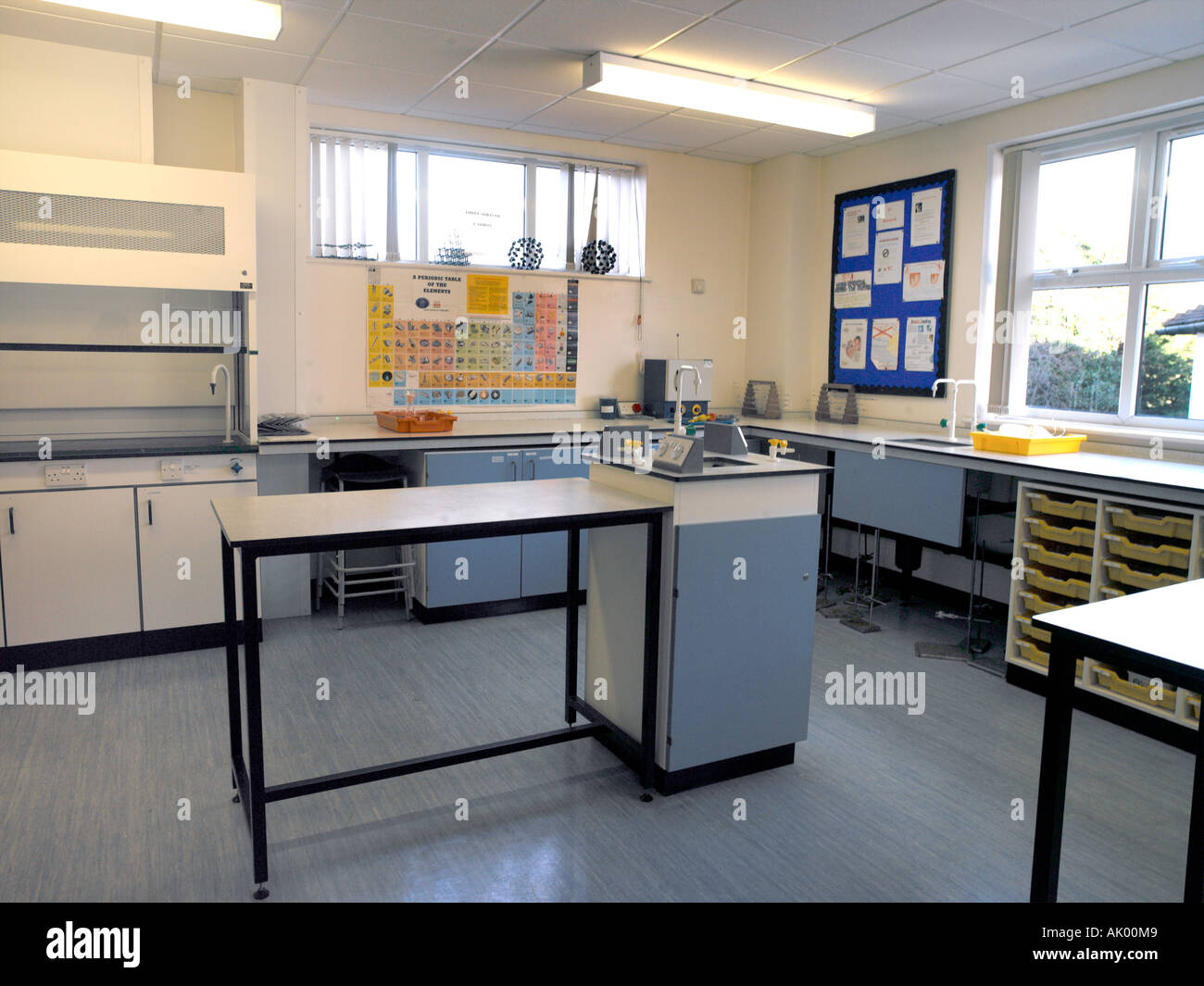 Periodic Table on Lab Wall Stock Photo - Alamy