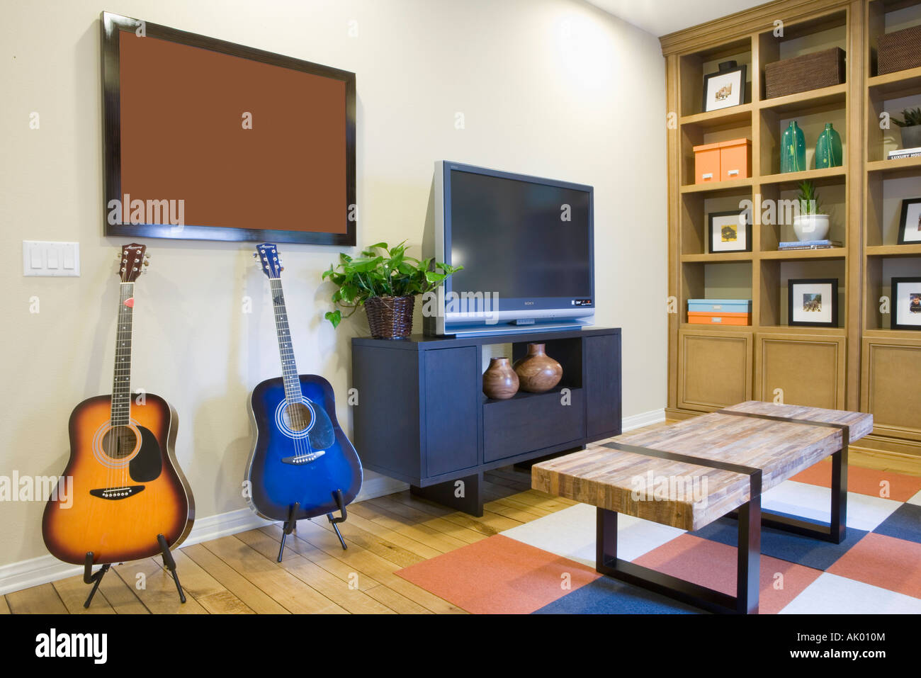Interior of entertainment room Stock Photo - Alamy