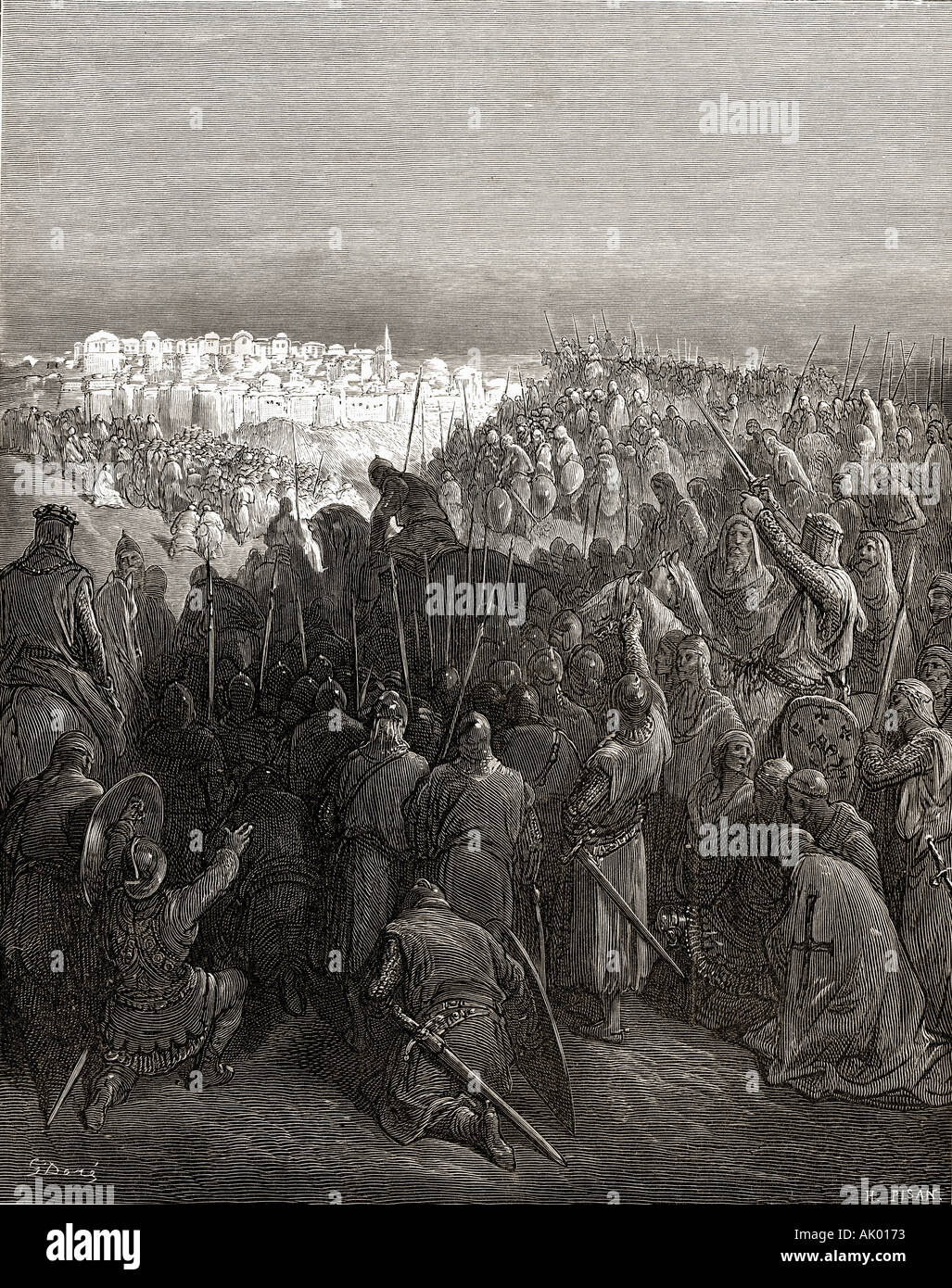 Enthusiasm of the crusaders at the first view of Jerusalem, First ...