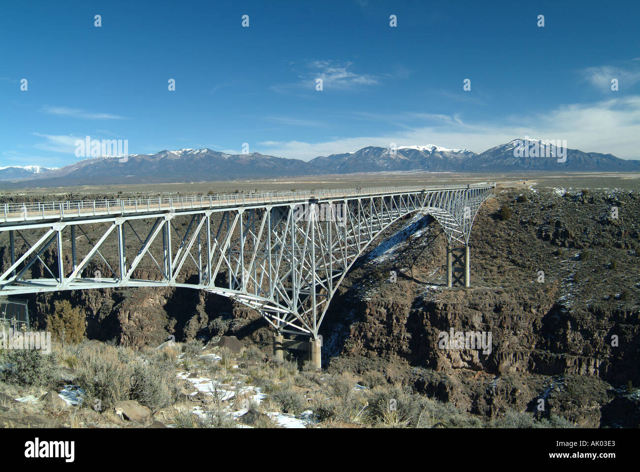 Three Span Road Bridge over Rio Grande Gorge near Taos New Mexico ...
