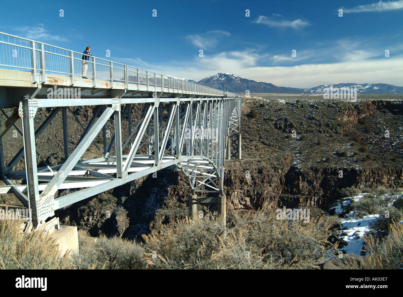 Three Span Road Bridge over Rio Grande Gorge near Taos New Mexico ...
