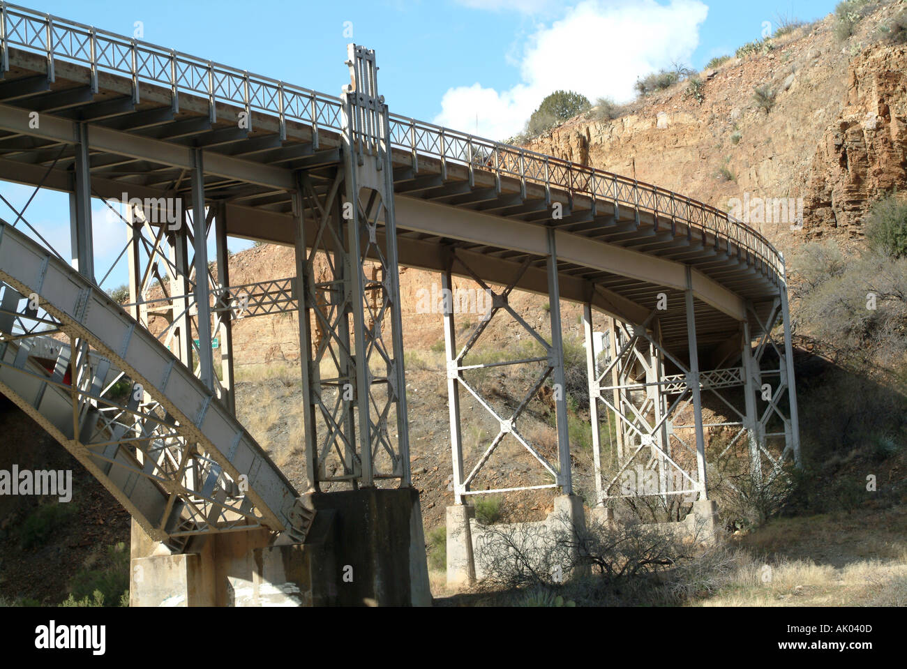 Road Bridge over Salt River Canyon near Seneca Arizona Stock Photo - Alamy