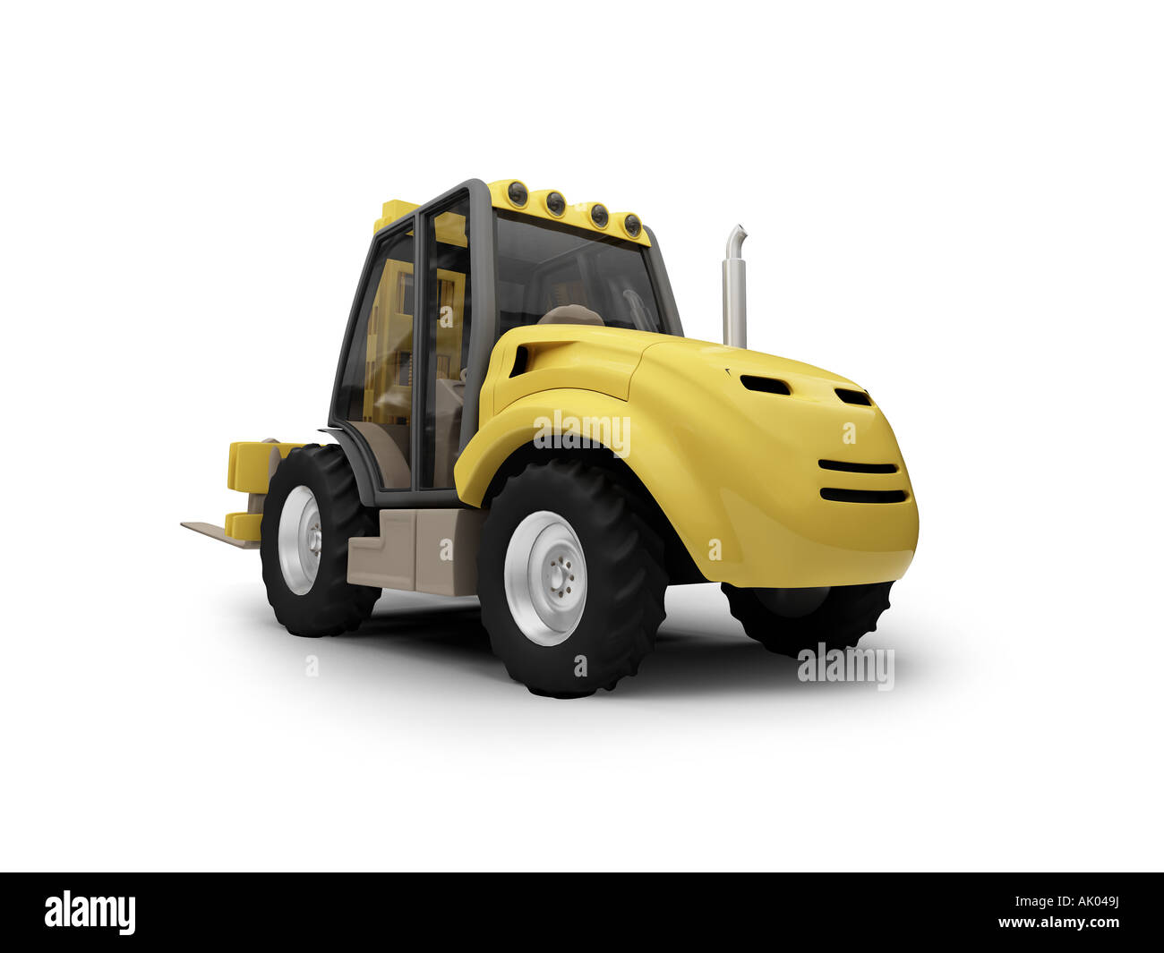 isolated heavy fork machine on white background Stock Photo - Alamy