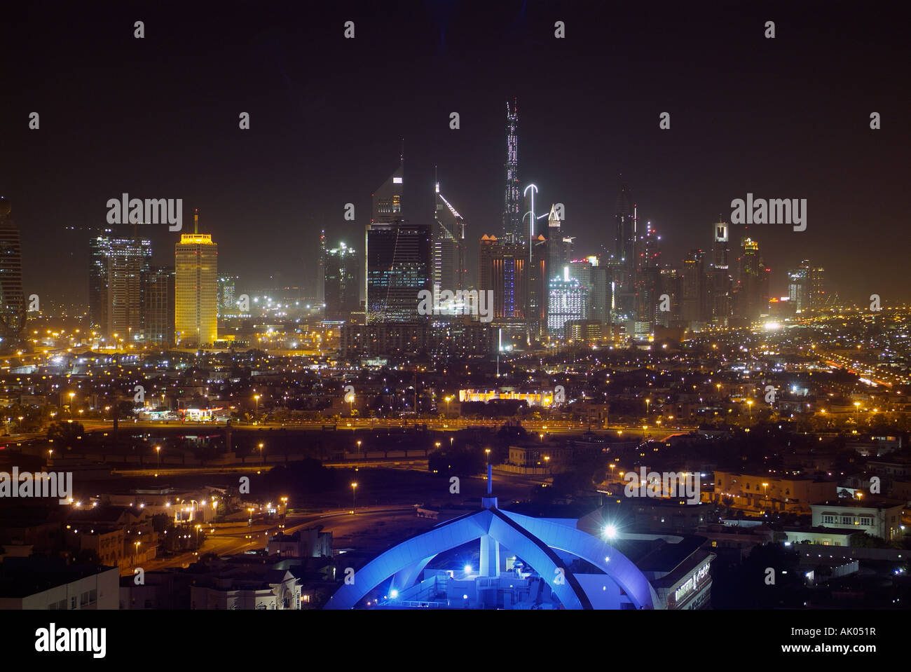 Dubai at night Stock Photo - Alamy