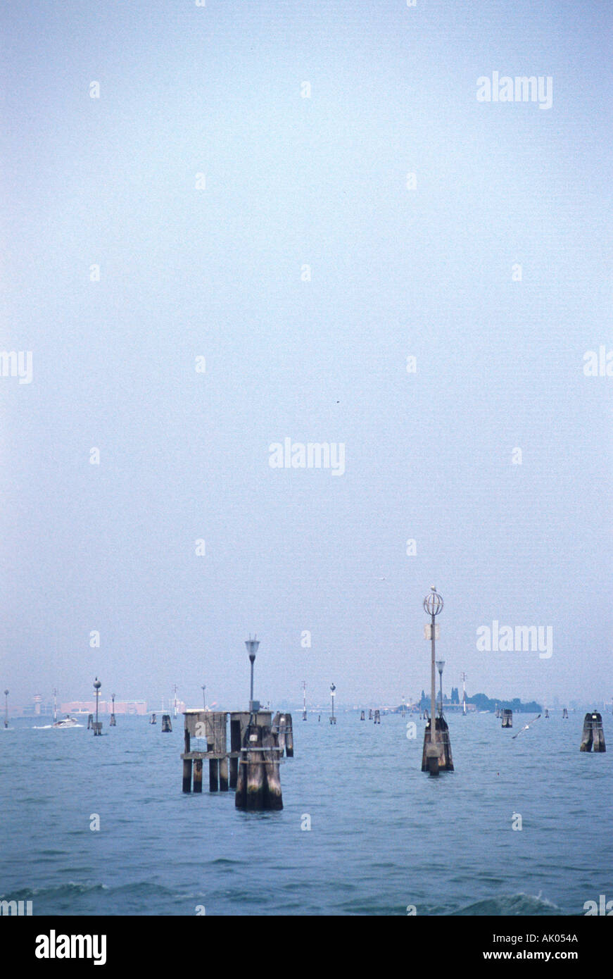 markers in the lagoon of Venice Stock Photo - Alamy