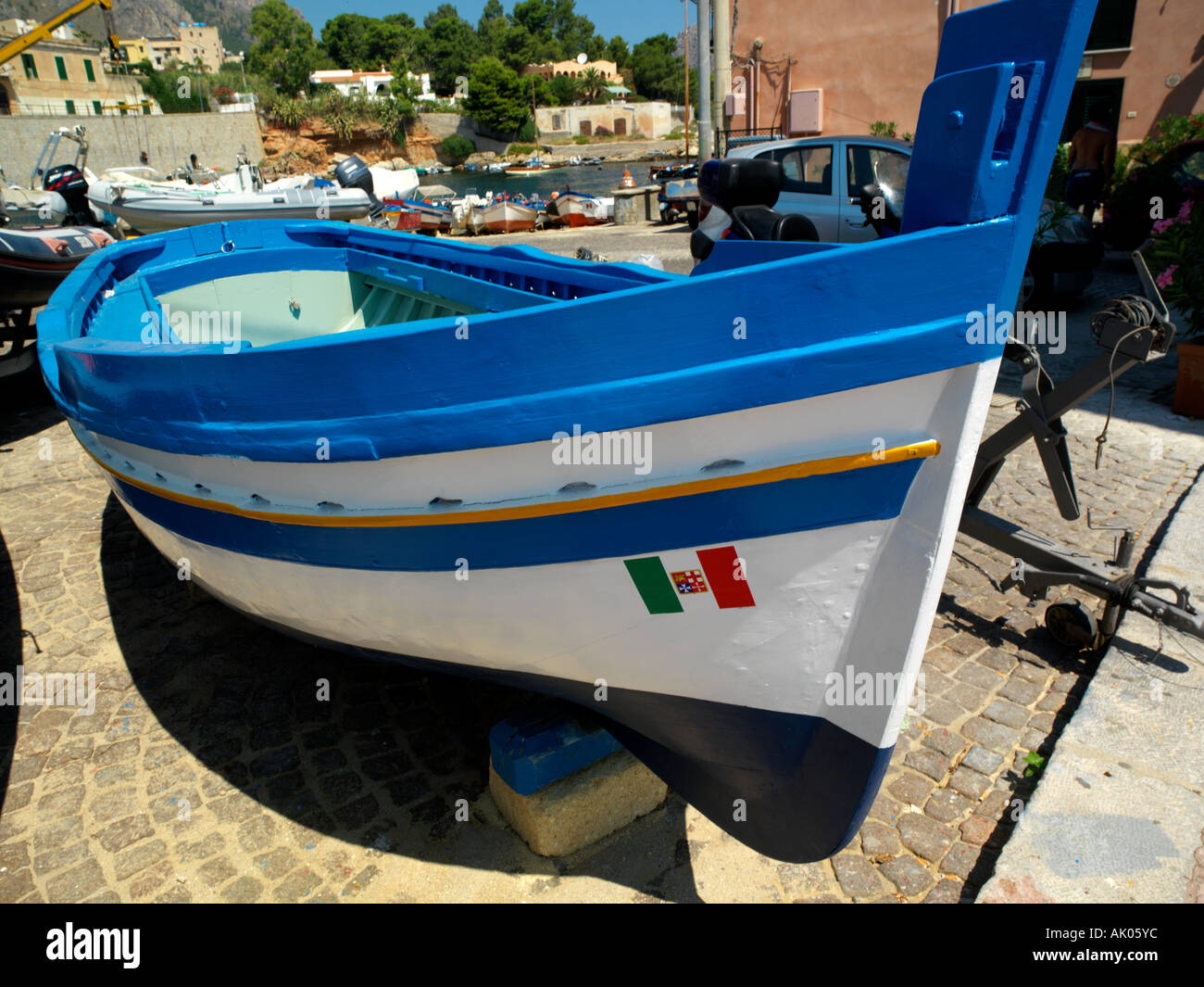 Porticello Sicily Italy Fishing Boat Stock Photo - Alamy