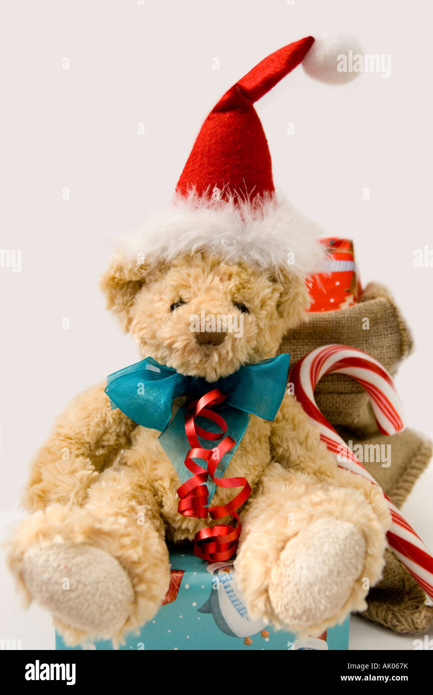 Christmas Teddy bear Stock Photo - Alamy