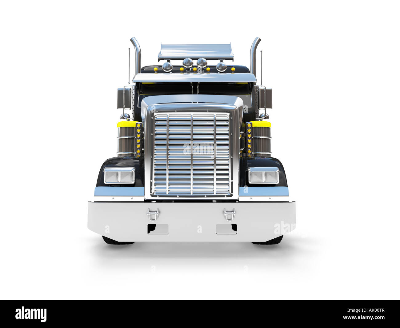 isolated big car on a white background Stock Photo - Alamy