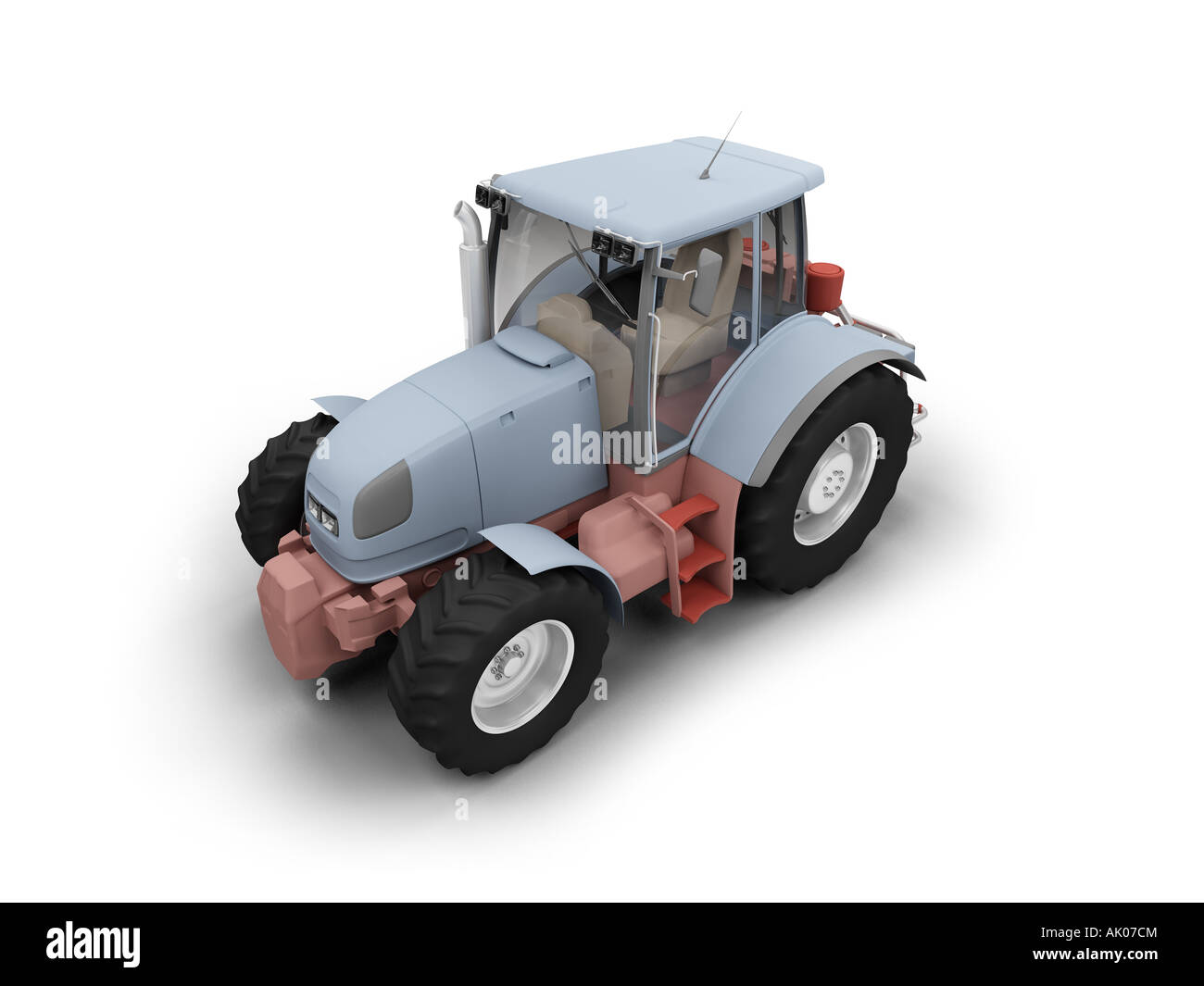 isolated traktor on white background Stock Photo - Alamy
