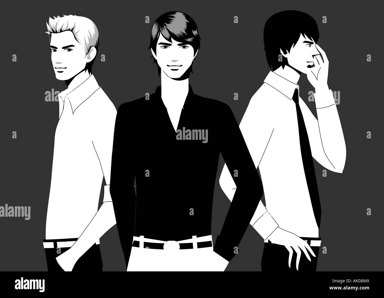 Up fashion model in studio Black and White Stock Photos & Images - Alamy