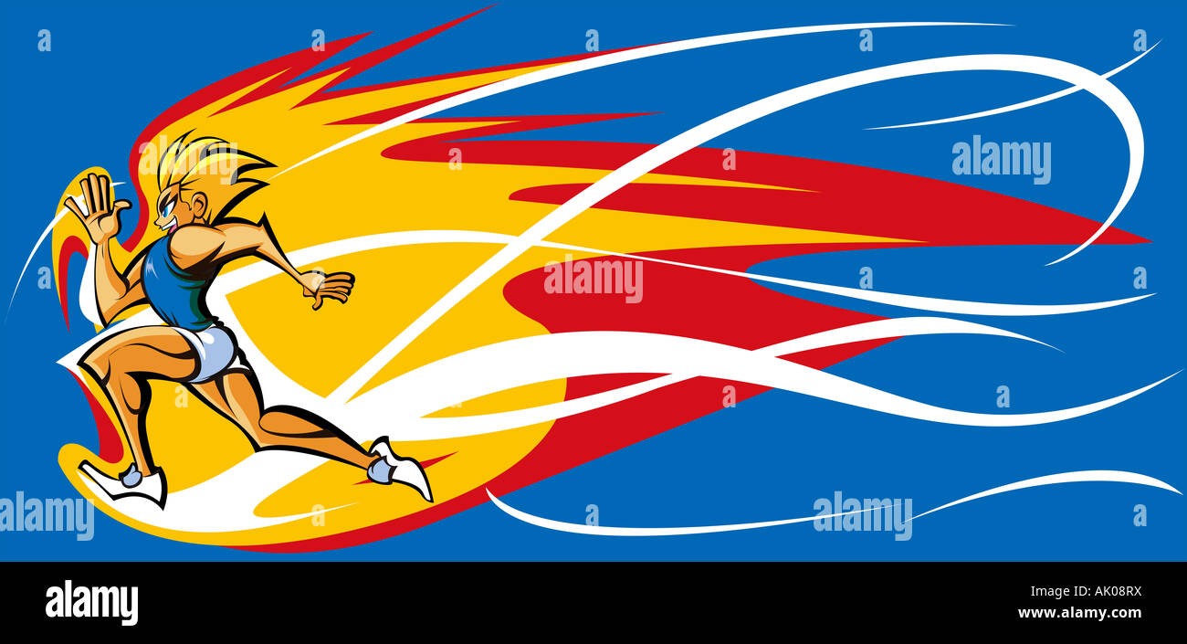 Side profile of an athlete running Stock Photo - Alamy