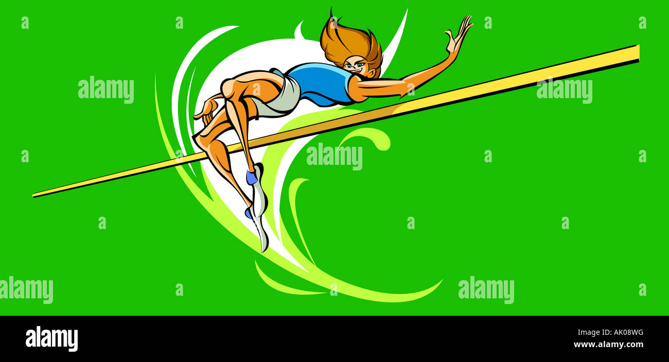 Athlete performing a high jump Stock Photo - Alamy