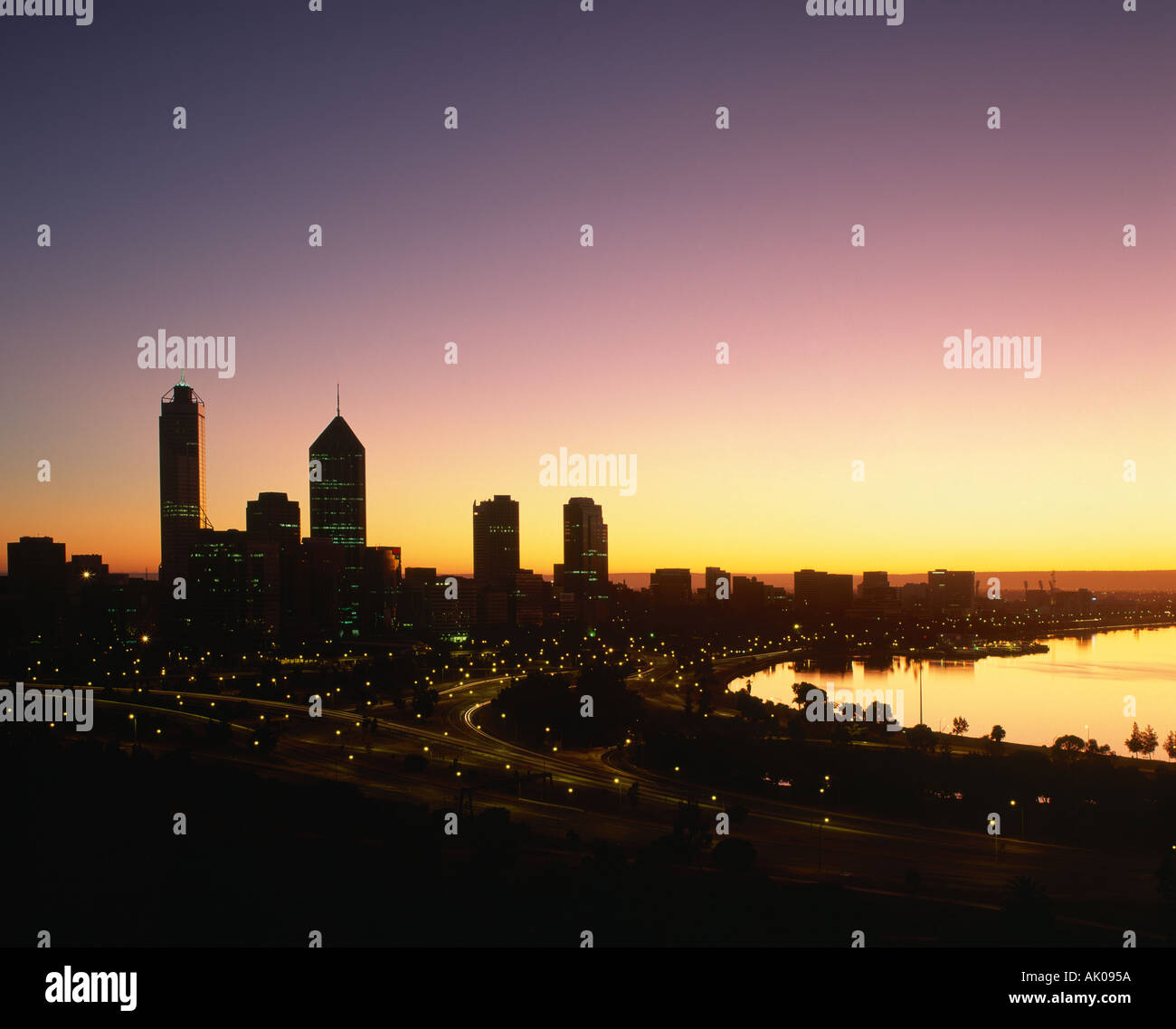 Perth city skyline silhouette hi-res stock photography and images - Alamy