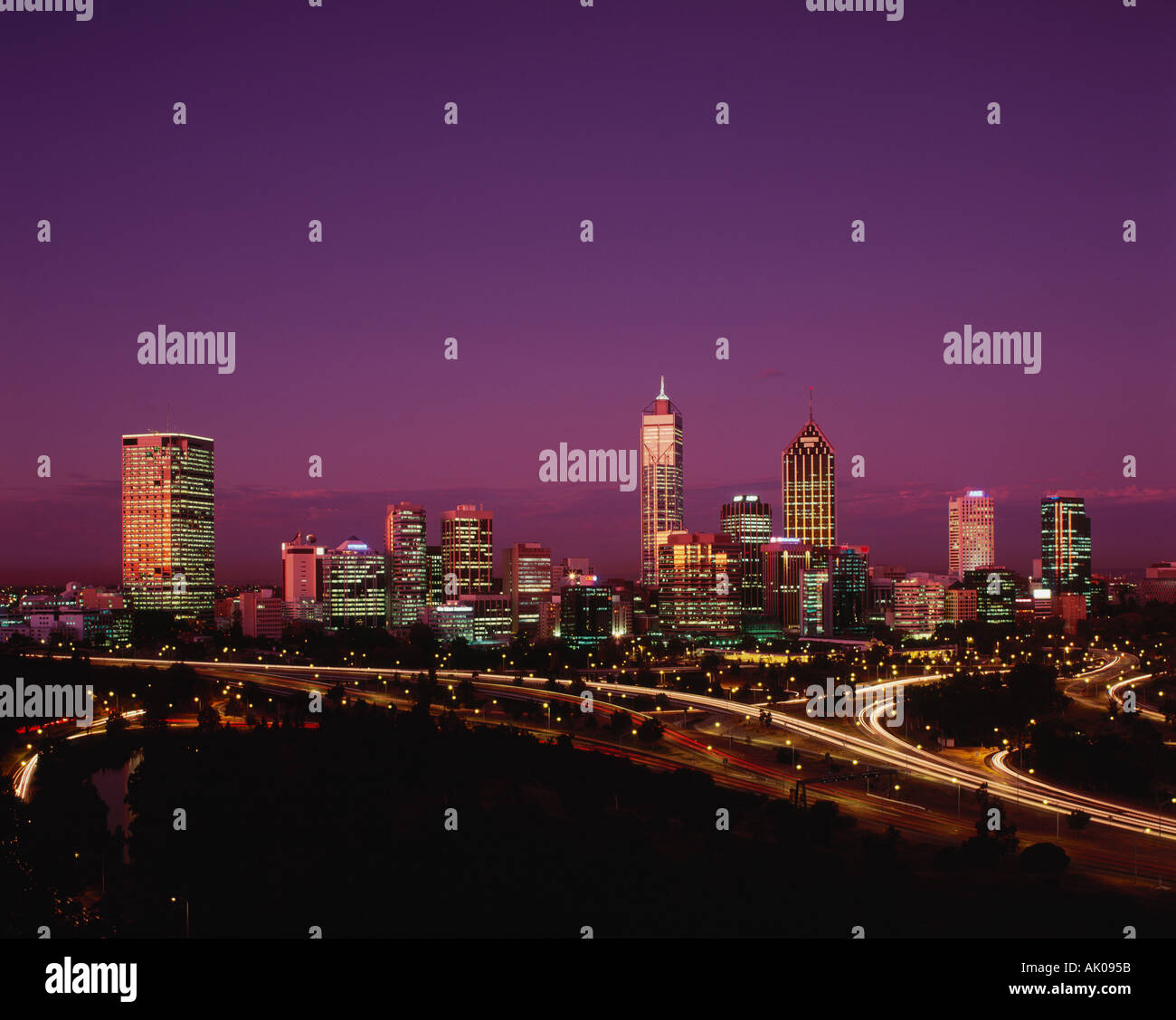 Perth skyline at night hi-res stock photography and images - Alamy
