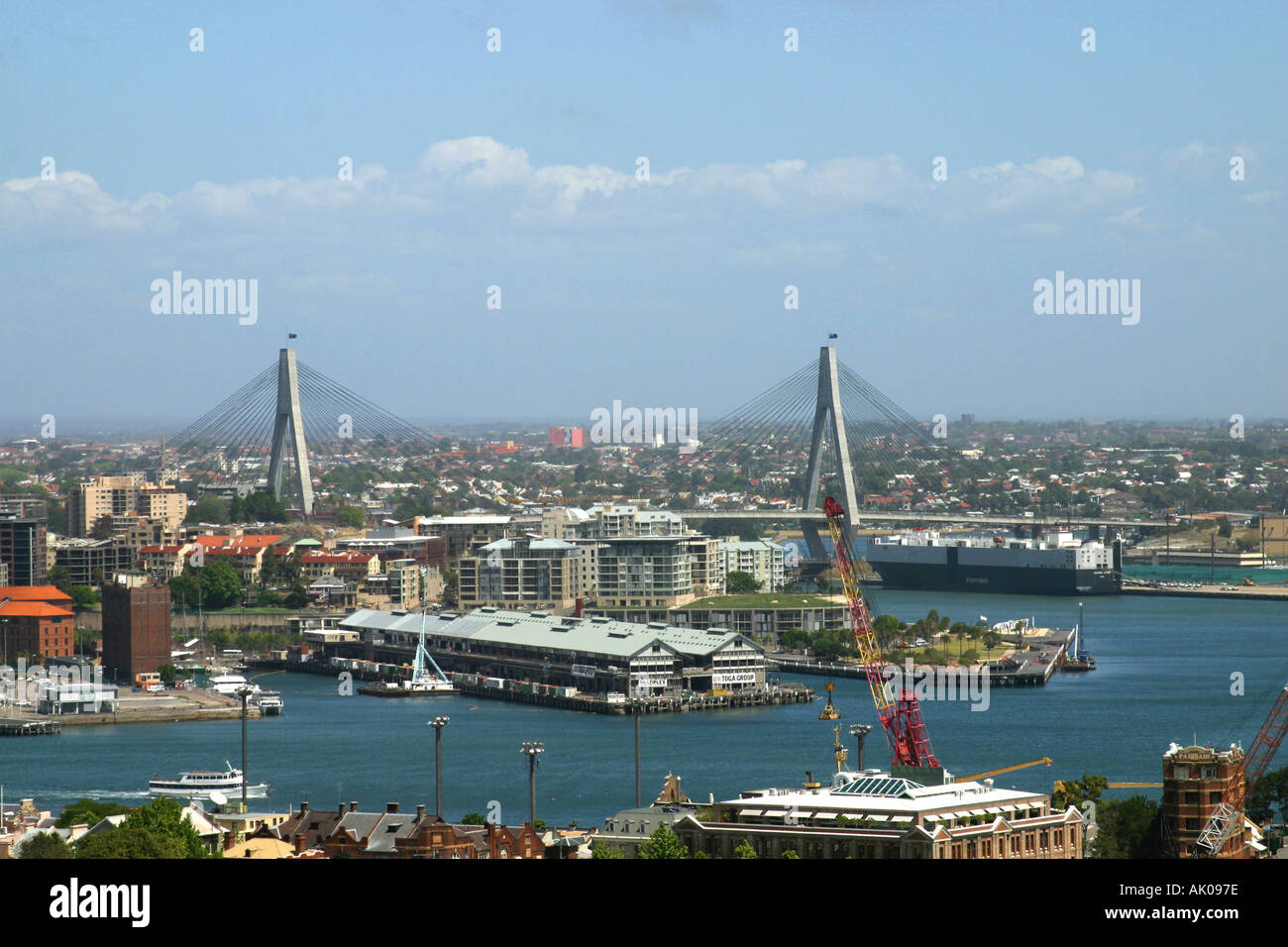 View towards the Anzac Bridge,Sydney Australia Stock Photo - Alamy