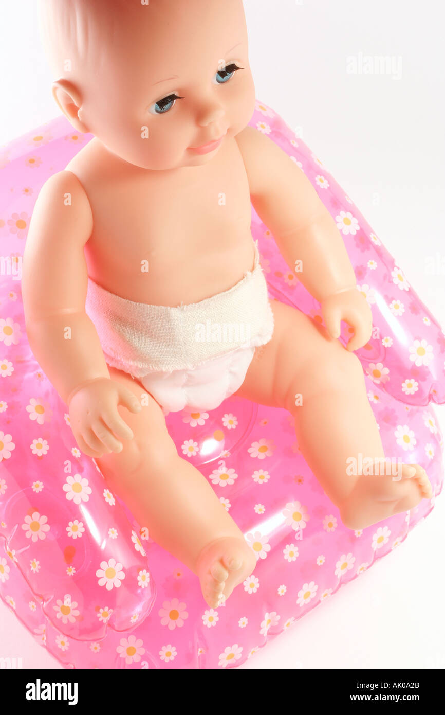 Doll on Inflatable Sofa Stock Photo - Alamy