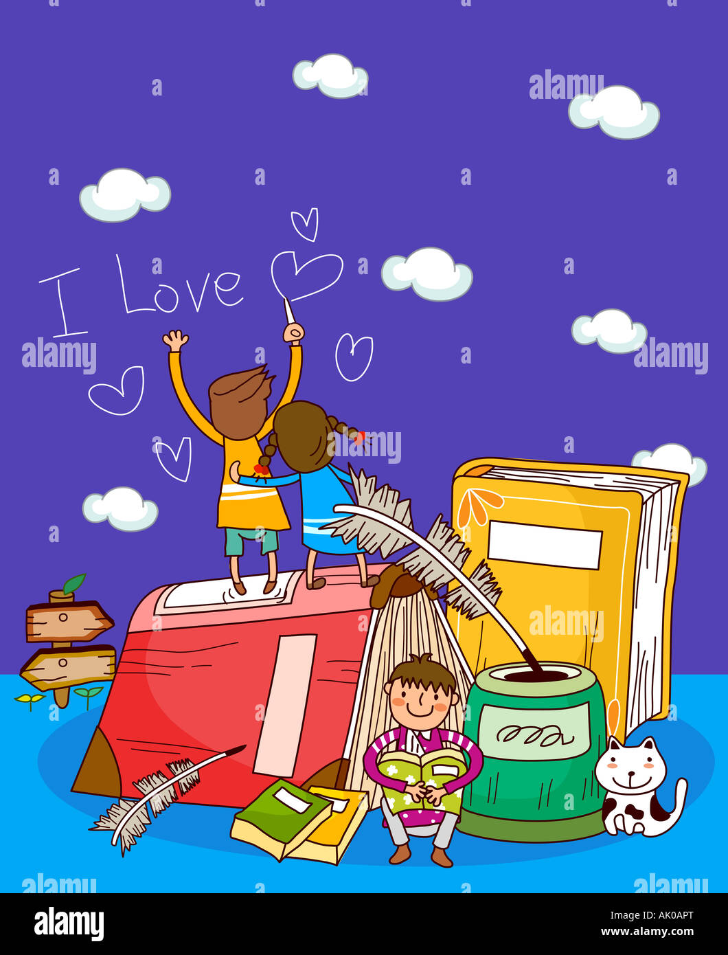 Skywriting vector hi-res stock photography and images - Alamy