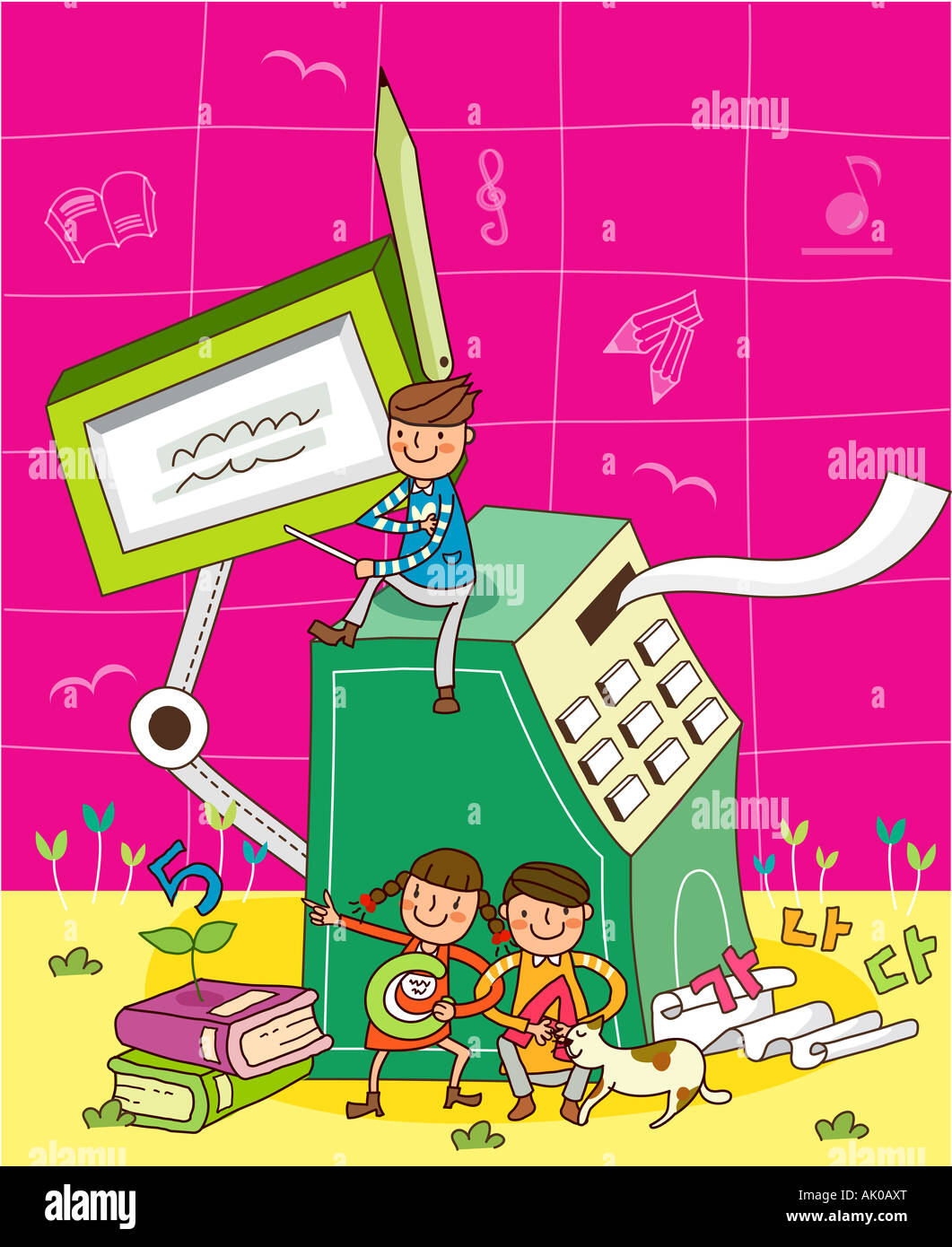 Children playing pets indoors hi-res stock photography and images - Alamy