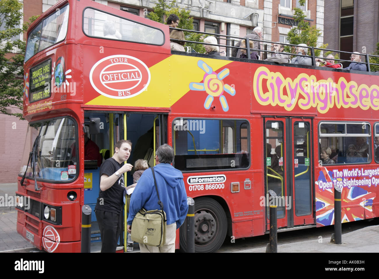 Double decker bus in manchester hi-res stock photography and images - Alamy