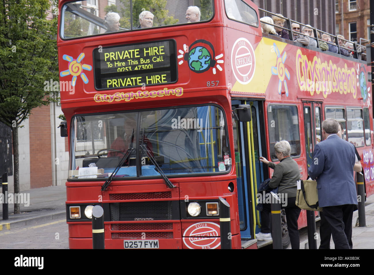 Double decker bus in manchester hi-res stock photography and images - Alamy