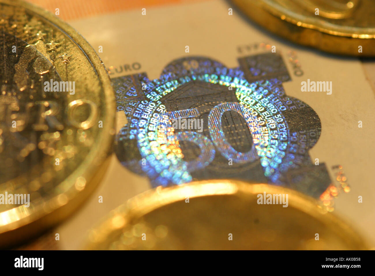 50 euro note hologram euro hi-res stock photography and images - Alamy