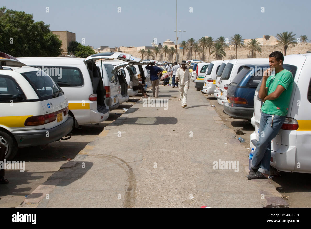 Tripoli, Libya. Long-Distance Bus Stop Stock Photo - Alamy