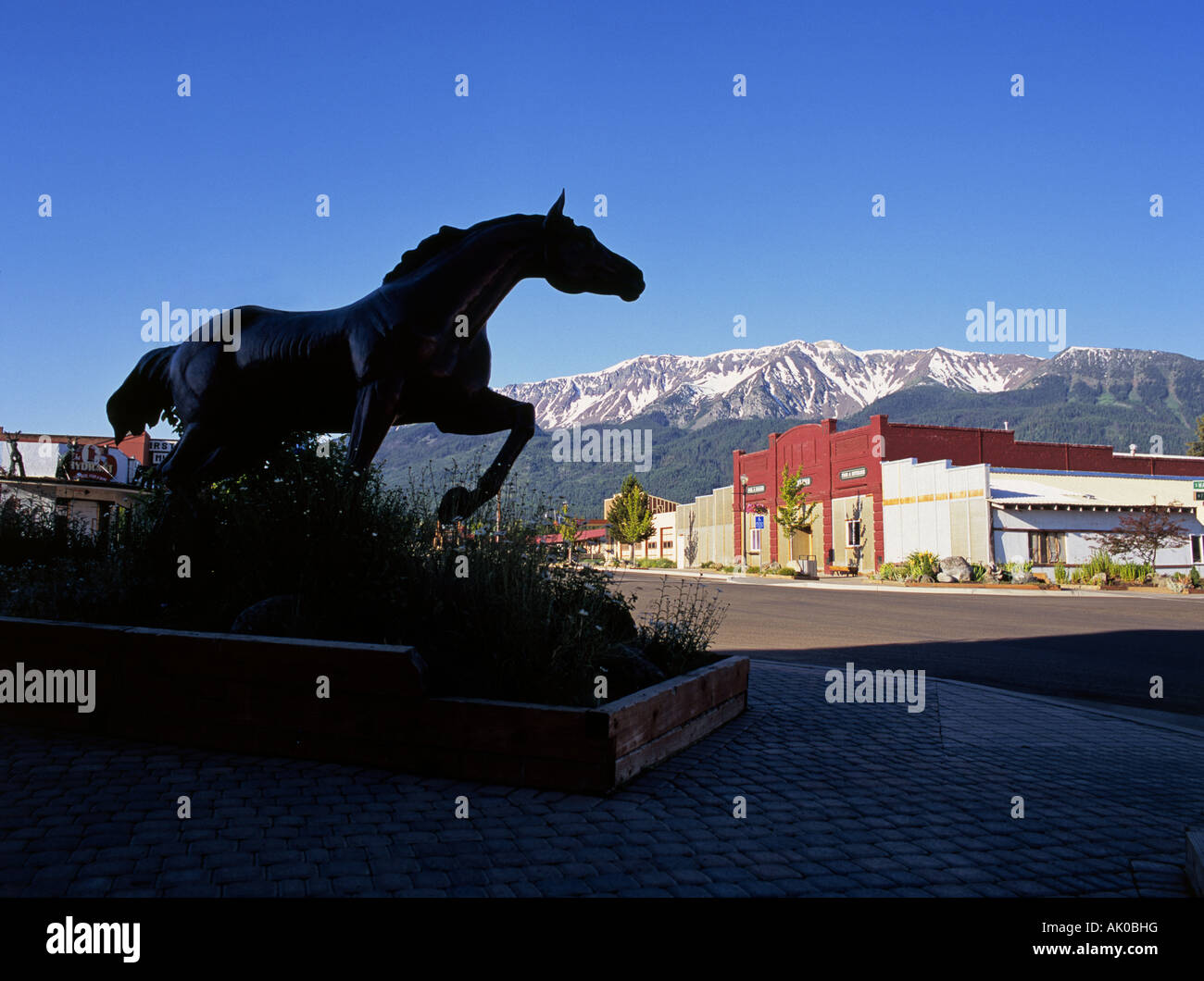 Sculpture decorates the downtown streets of the art colony town of ...