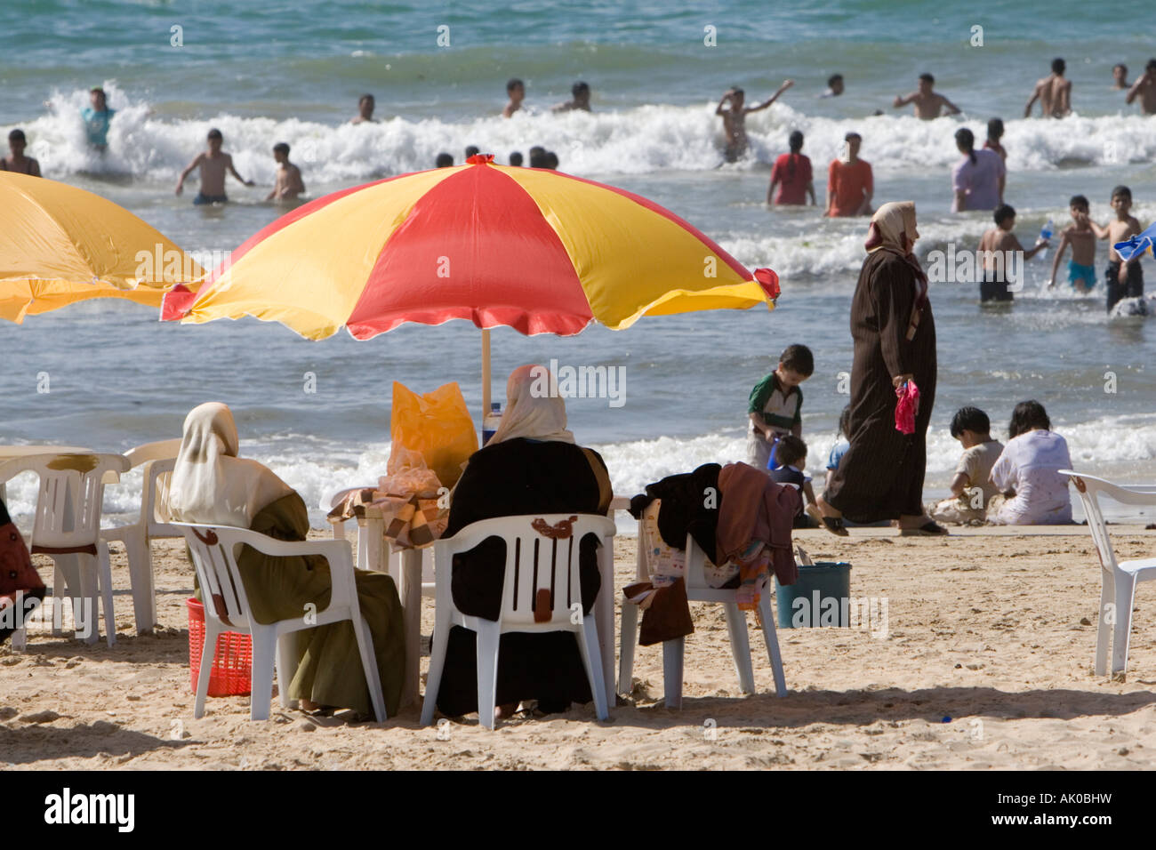 Tripoli, Libya. Mediterranean Beach Scene Stock Photo - Alamy